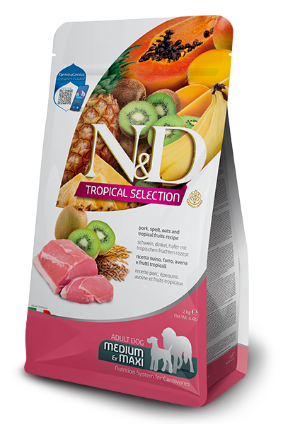 Farmina N&D Tropical Selection Pork, Spelt, Oats & Tropical Fruits Adu ...