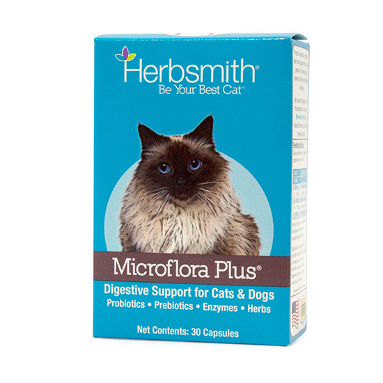 Herbsmith Microflora Plus Digestive Support For Cats-30 capsules – Go ...