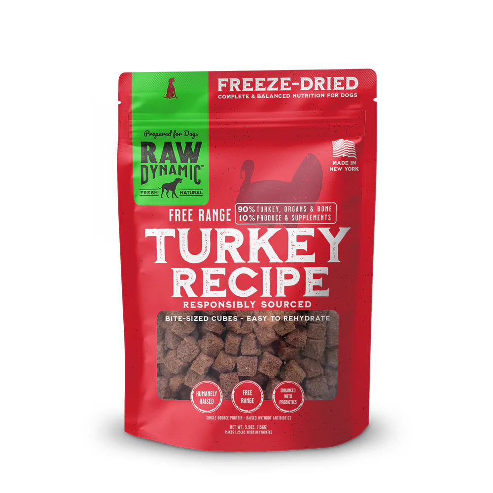 Raw Dynamic Freeze Dried Raw Turkey Dog Food – Go Healthy Pet