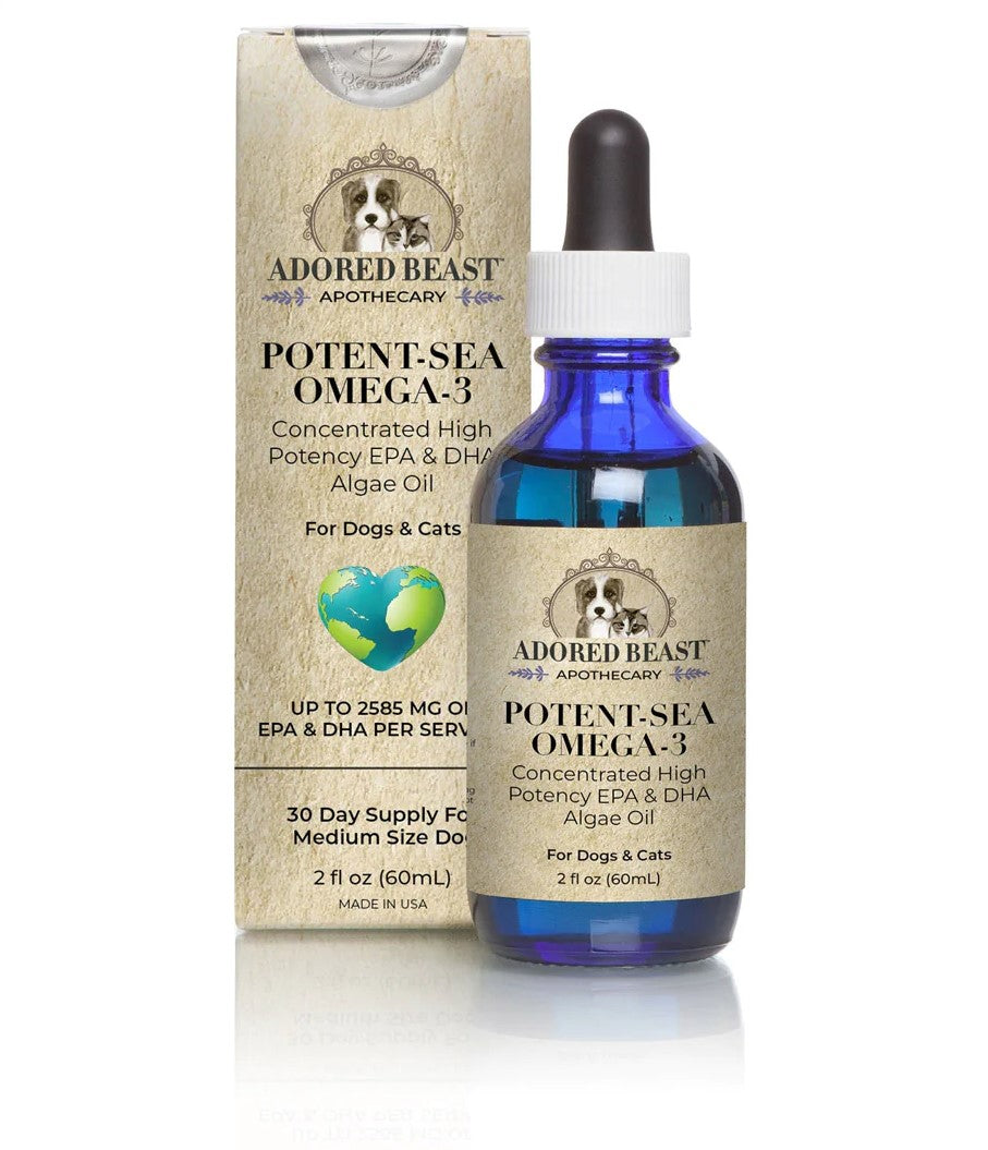 Adored Beast Apothecary Potent-Sea Omega-3 Oil for Dogs and Cats- 2 fl ...