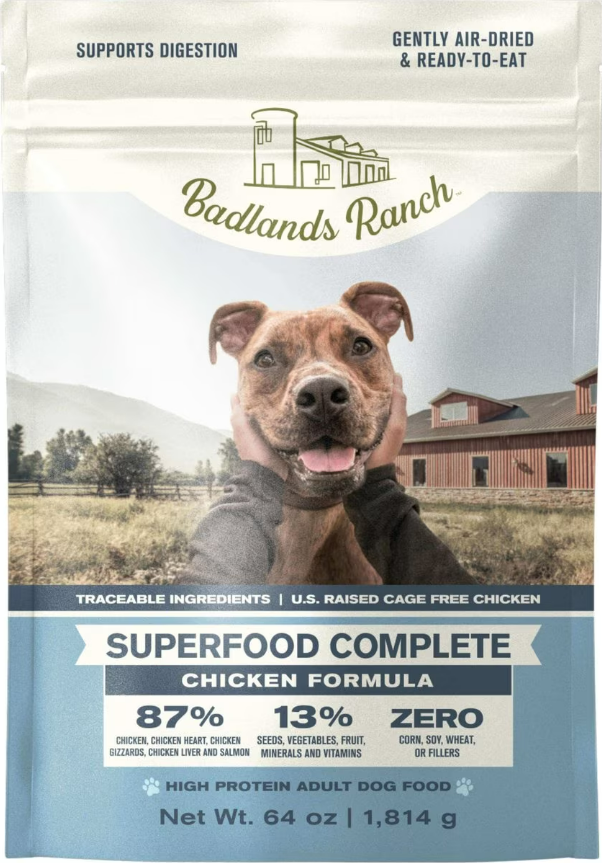 Badlands Ranch Superfood Complete Air Dried Chicken Recipe Dog Food ...