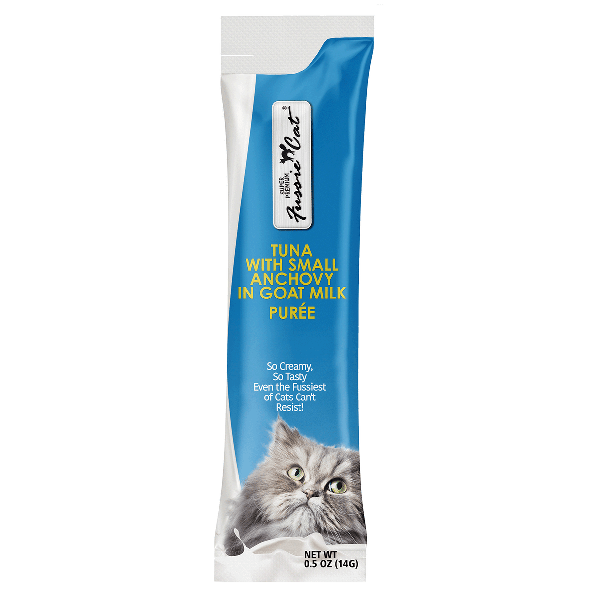 Fussie Cat Tuna & Small Anchovy in Goat Milk Puree Cat Treat-4 pack ...