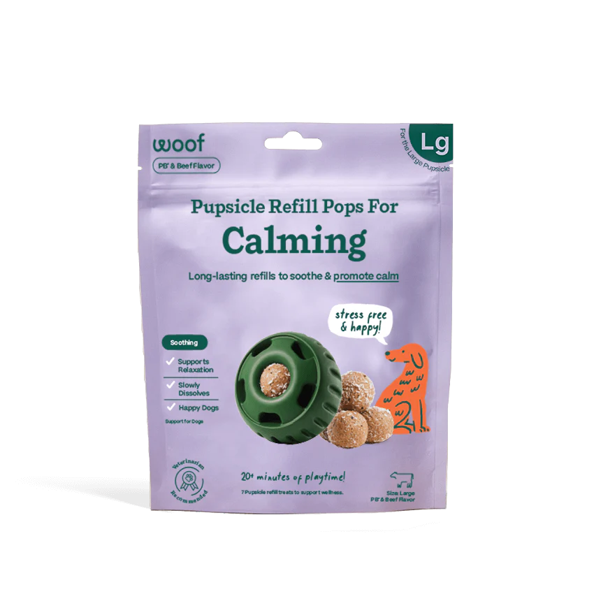 Woof Calming Wellness Pops PB & Beef Refill Pops Treats for Dogs – Go ...