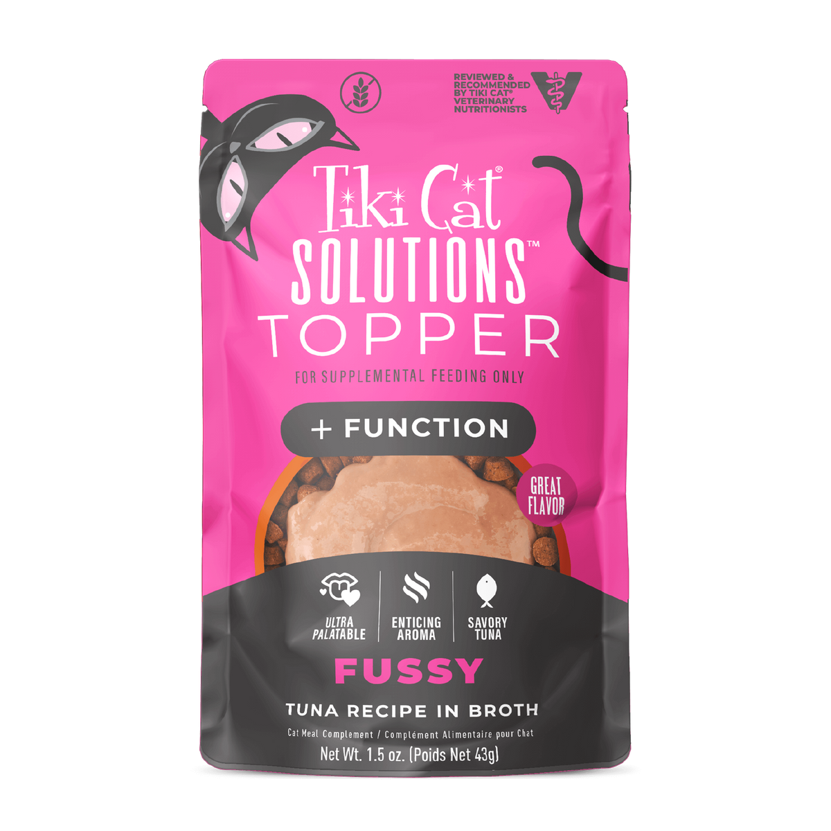 Tiki Cat Solutions Topper +Function Fussy Tuna Recipe in Broth for Cat ...