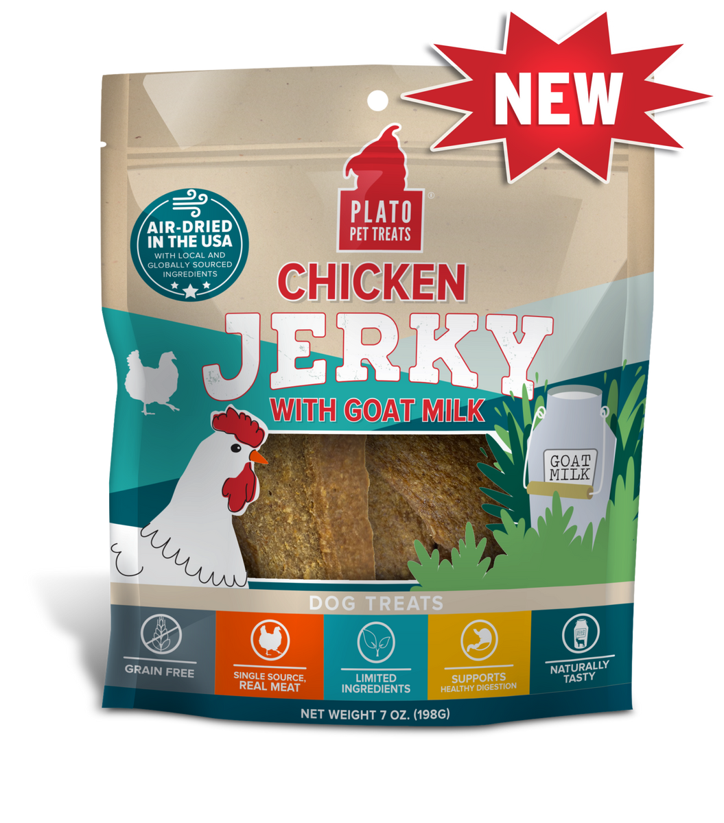 Plato Chicken Jerky with Goats Milk – Go Healthy Pet