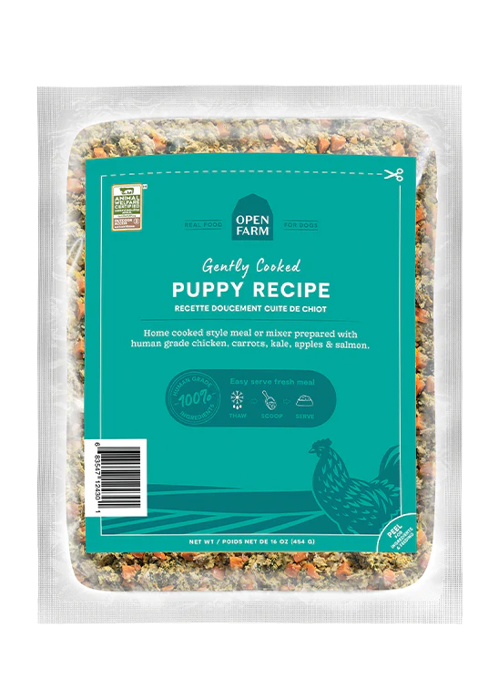 Open Farm Frozen Gently Cooked Chicken, Pork & Salmon Puppy Recipe – Go ...