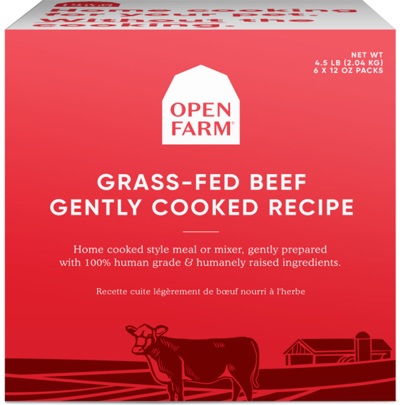 Open Farm Frozen Grass-Fed Beef Gently Cooked Recipe – Go Healthy Pet